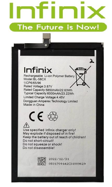 Original Infinix Smart 7 (X6517) Battery BL-58CX – 6000mAh – ZeenKart